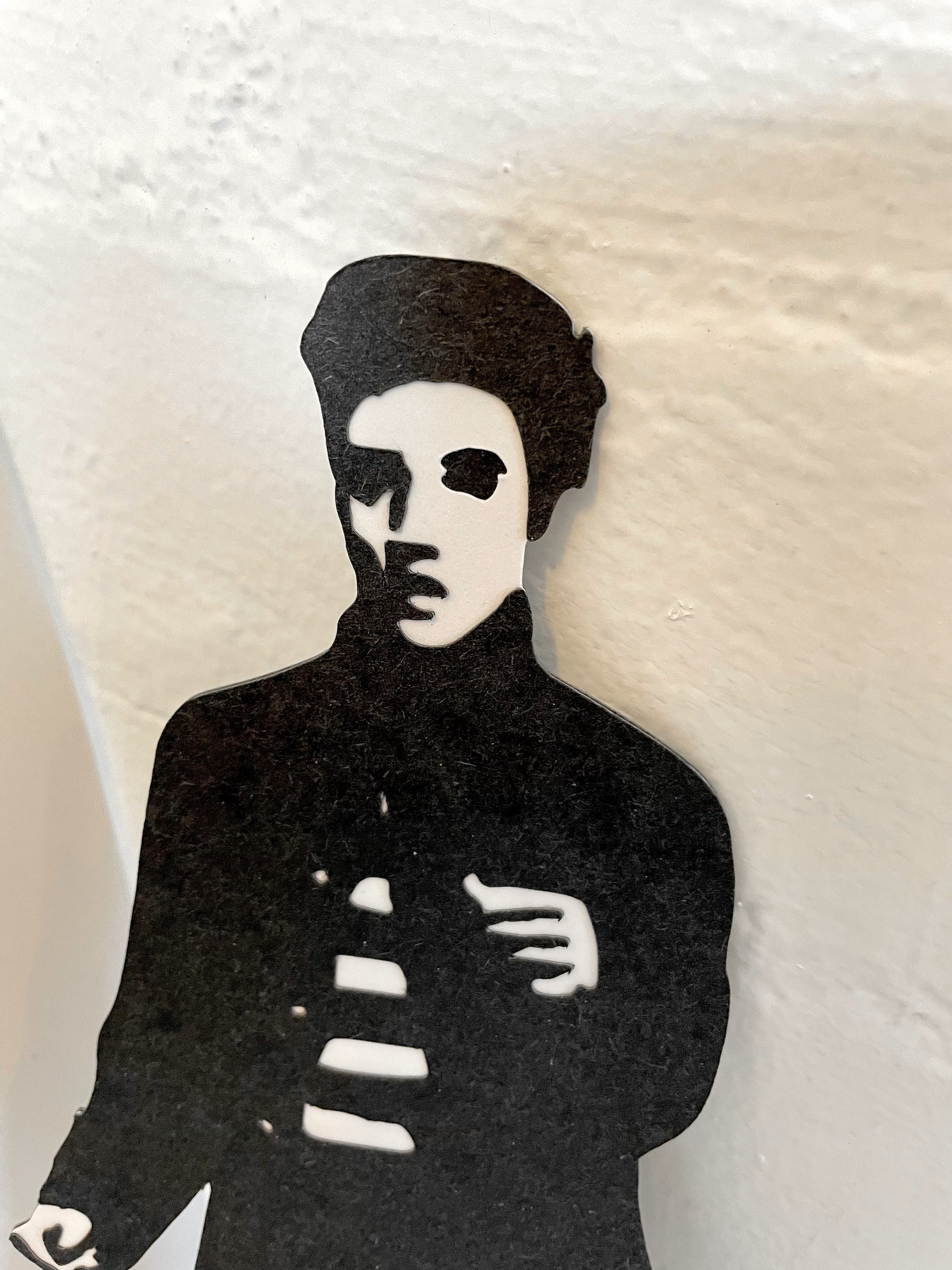 3 Large Black and White ELVIS Die Cuts, Elvis Presley, Punches, Elvis ...