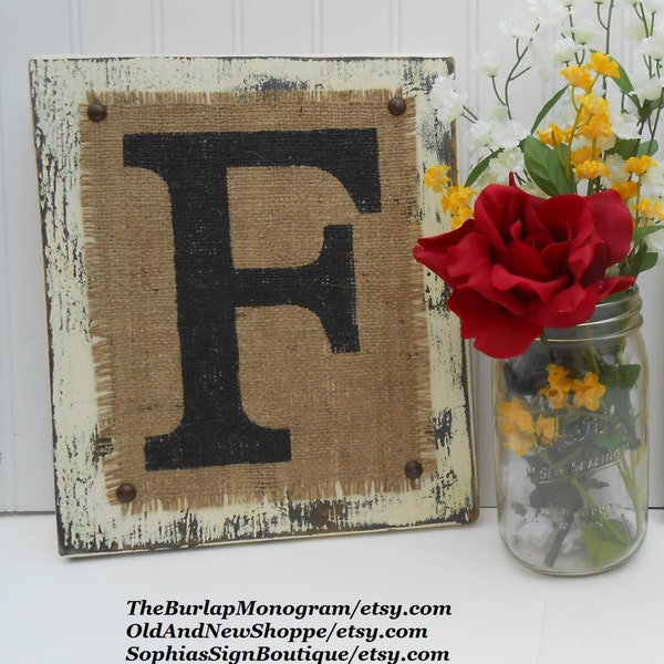 Burlap Letters - Etsy
