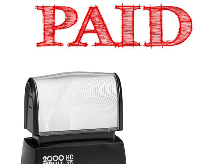 PAID Stamp for Business or Home Self Inking Red Ink Stamp for Paying ...