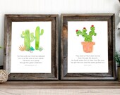 Watercolor Cactus Print Bible Verse Wall Art Cactus - Etsy