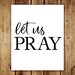 Let Us Pray Wall Art | Prayer Quote Print | Dining Room Decor Printable ...