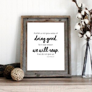 Galatians 6:9 Bible Verse | Christian Wall Art Print | Scripture Quote ...
