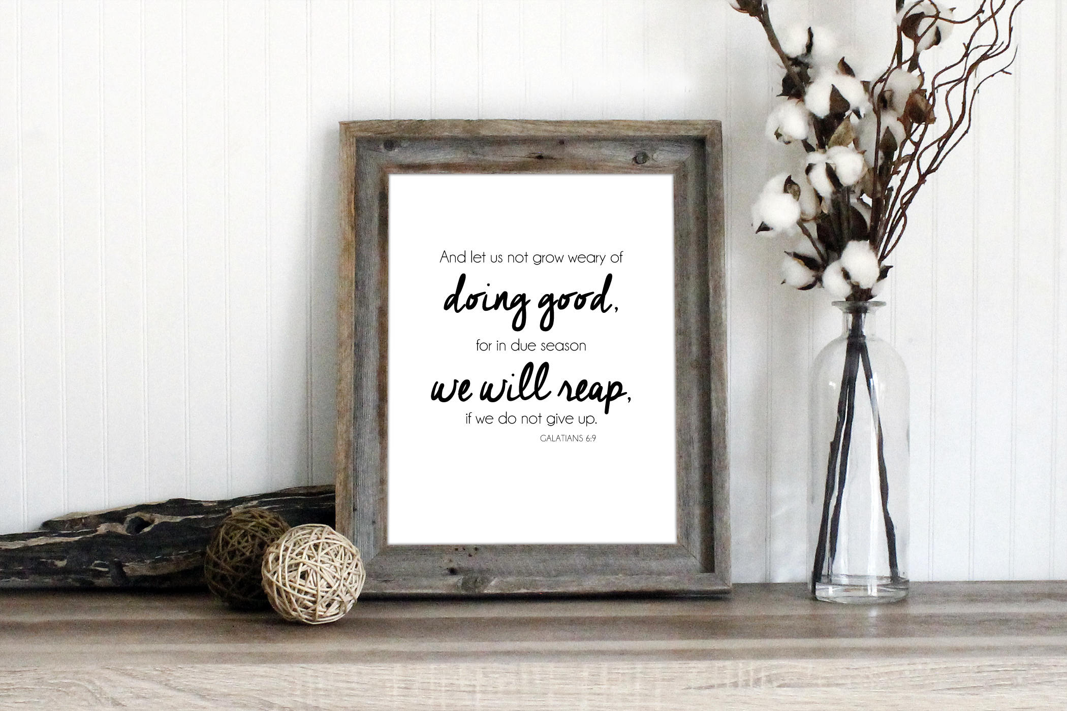 Galatians 6:9 Bible Verse | Christian Wall Art Print | Scripture Quote ...