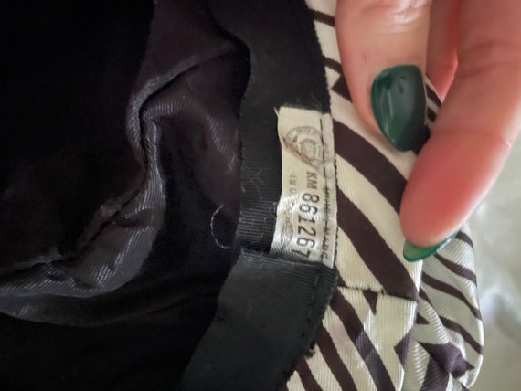 1960's Vintage Mod Cap Hat Beret Brown White Cream - Gem