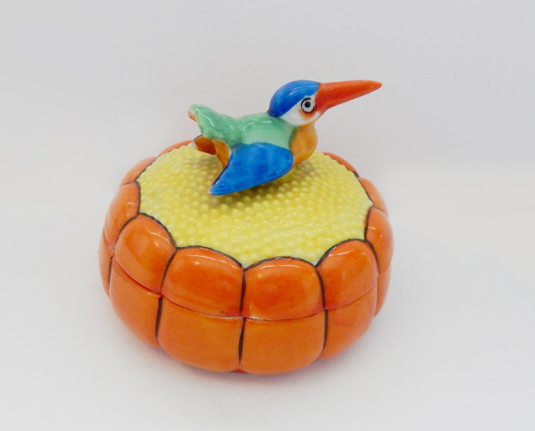 Vintage Ceramic Trinket Bird Box, 4x4 - Etsy