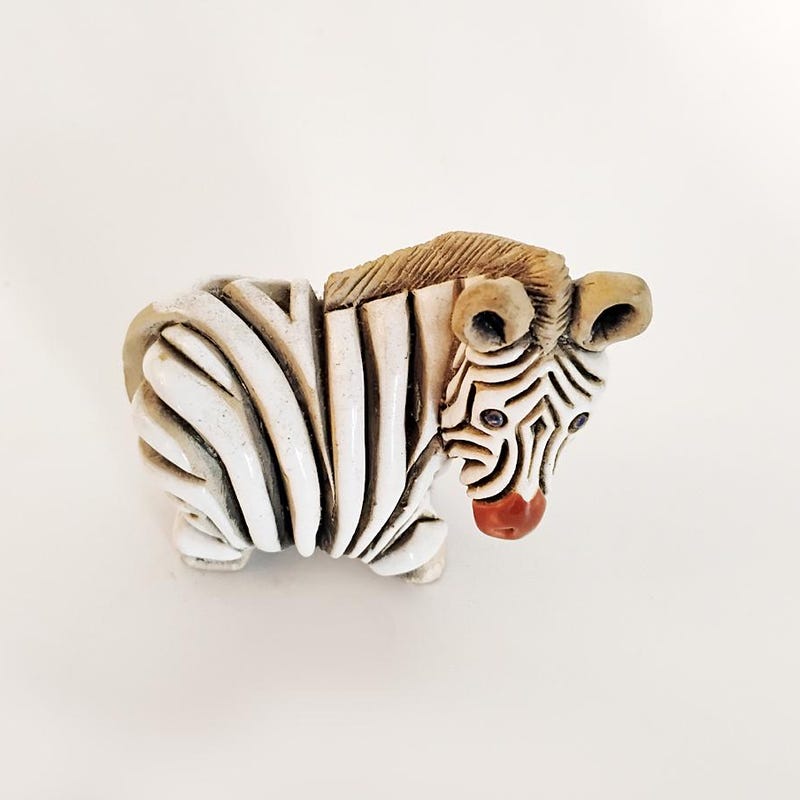 Ceramic Zebra Figurine - Etsy
