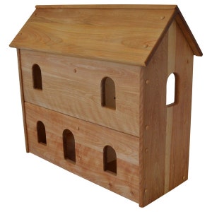 Handcrafted Natural Wooden Toy Dollhouse-waldorf Dollhouse-wooden Doll ...
