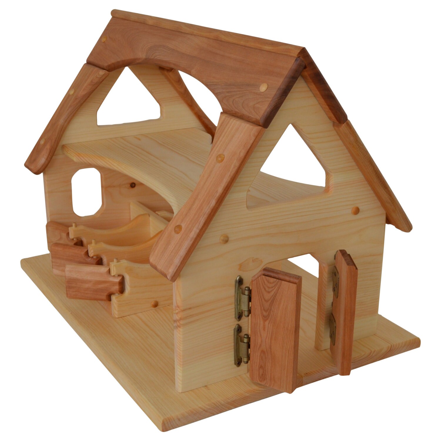 Natural Wooden Toy Stable-waldorf Wooden Stable Toy - Etsy