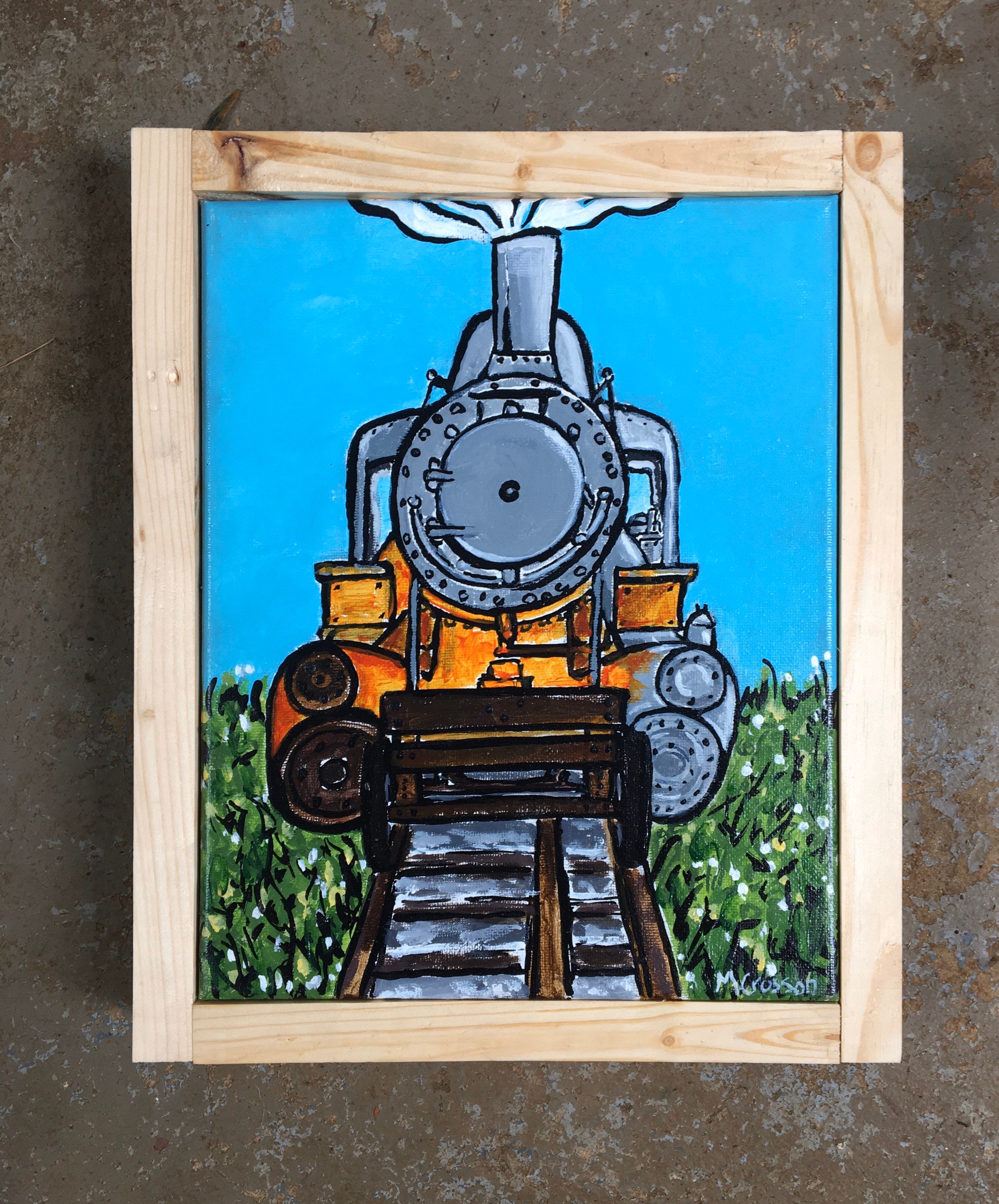 Steam Engine Painting the Little Engine That Could Original Train Art ...