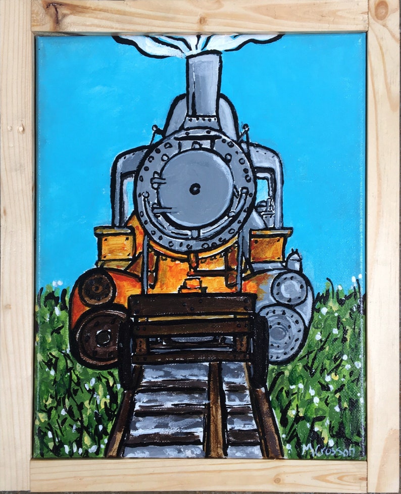 Steam Engine Painting the Little Engine That Could Original Train Art ...