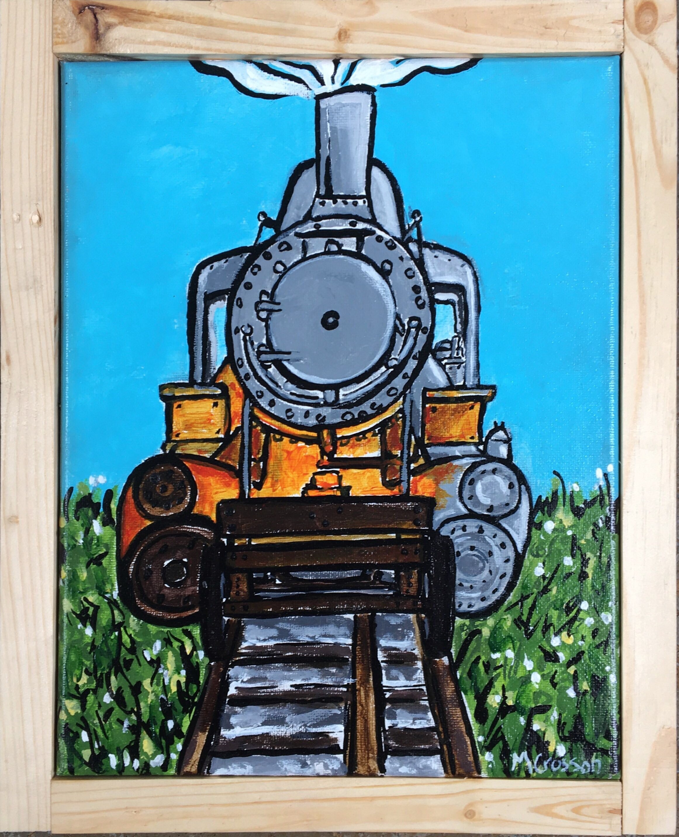Steam Engine Painting the Little Engine That Could Original Train Art ...