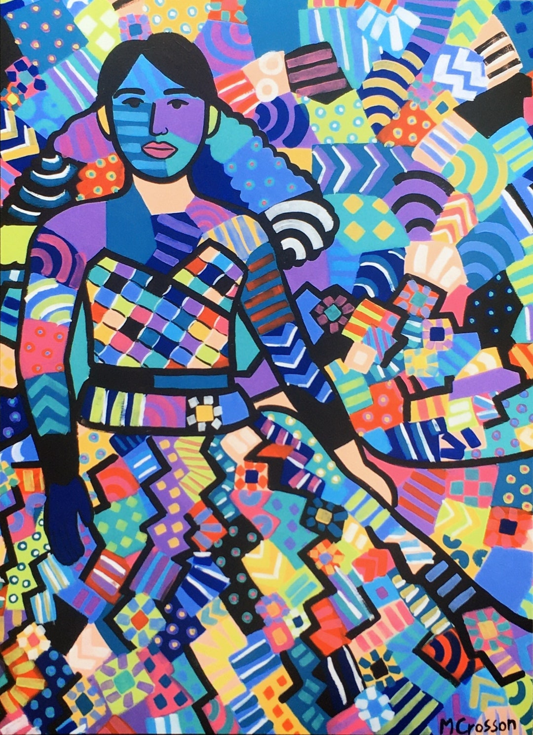 Looking Ahead Giclee Print Patchwork Art A Strong - Etsy