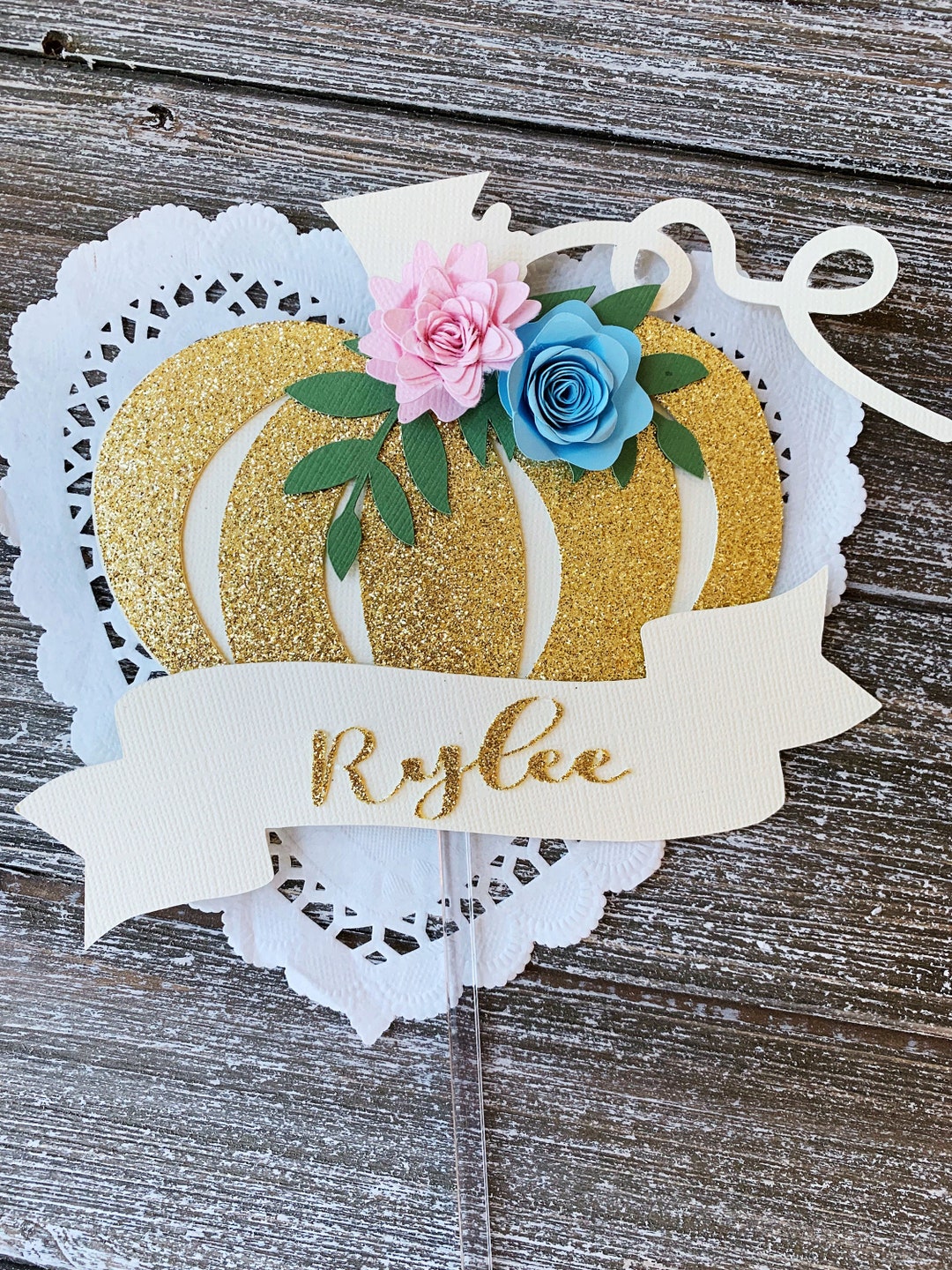 Pumpkin Cake Topper - Cinderella Cake Topper - Little Pumpkin Cake ...