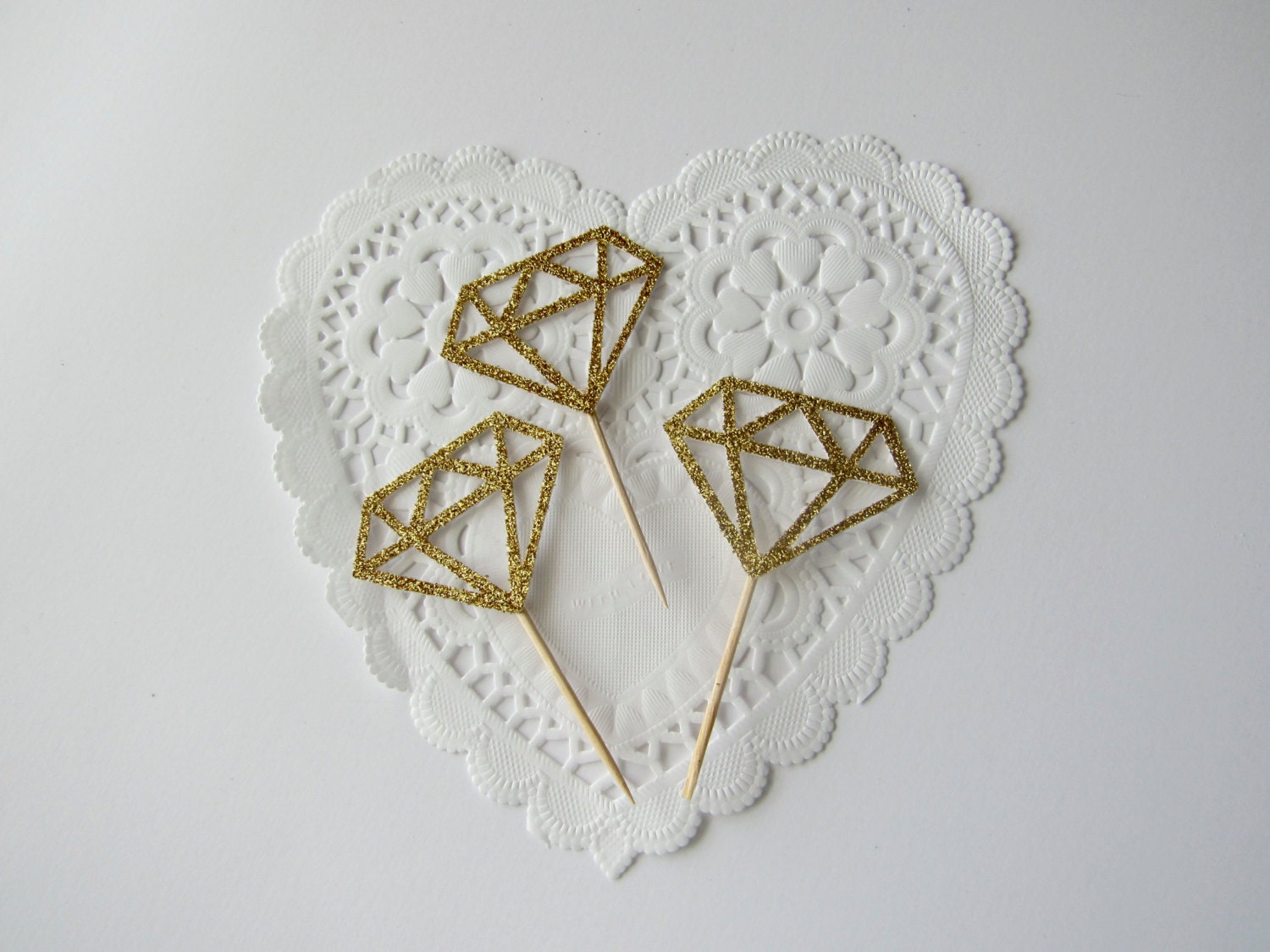 Gold Glitter Diamond Toppers Silver Glitter Diamond Toppers - Etsy