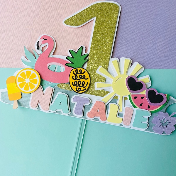 Tropical Cake Topper - Etsy