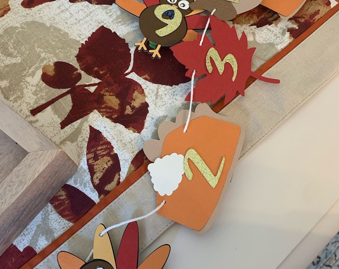 Turkey Month to Month Banner, Thanksgiving Milestone Banner, Little ...