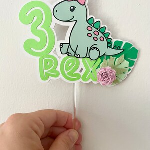 Dinosaur Cake Topper- 3 Rex Cake Topper - Dinosaur Party - 3 Rex Party ...