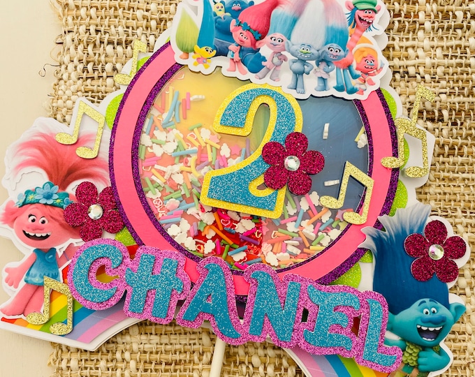 Trolls Cake Topper Princess Poppy Cake Topper Trolls Party Princess ...