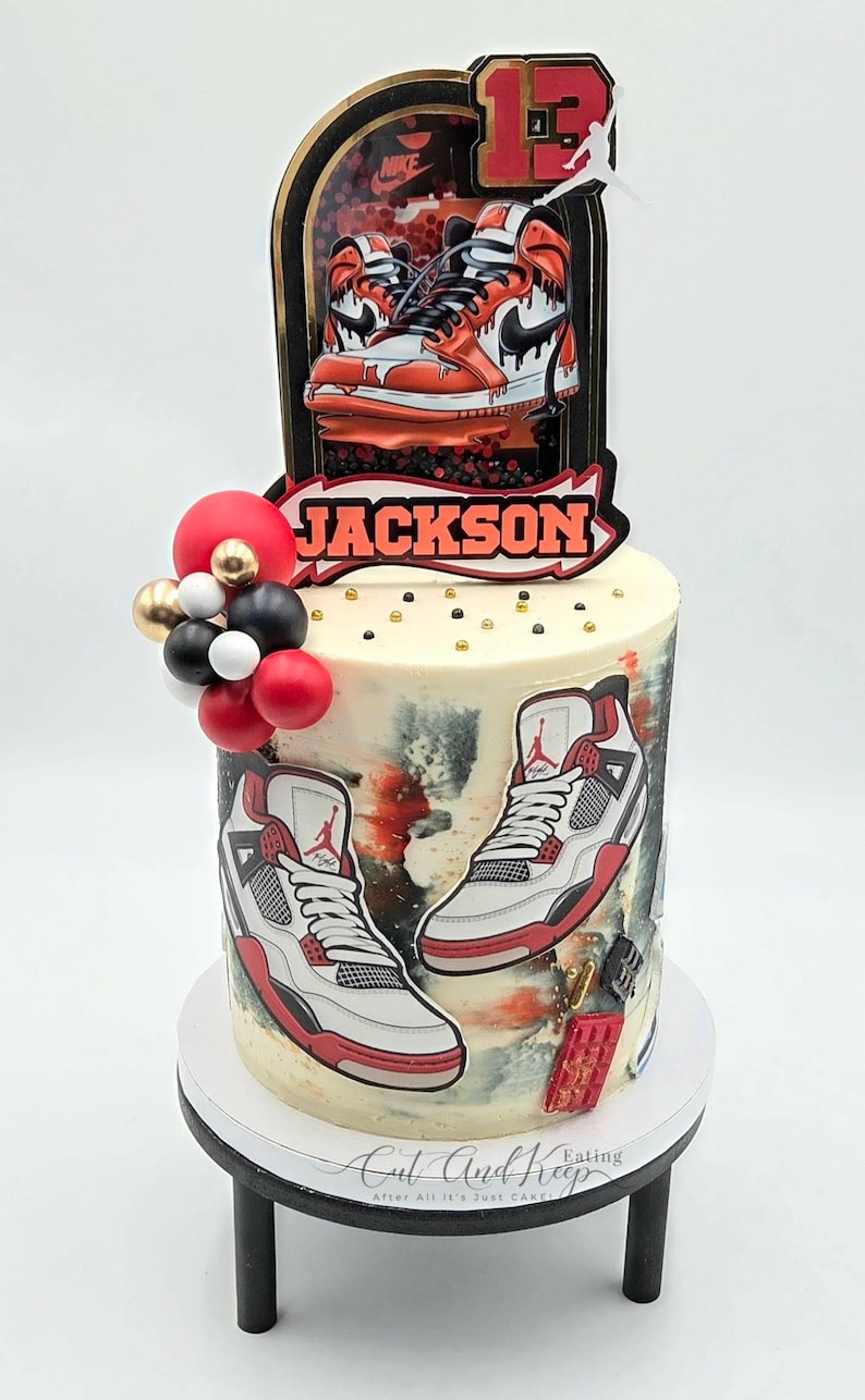 Sneaker Cake Topper – Jordans Party Decoration - Etsy