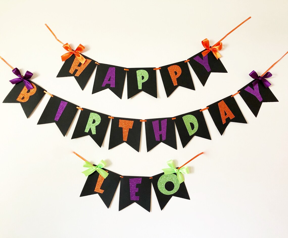 Halloween Birthday Banner Halloween Party Banner Halloween - Etsy