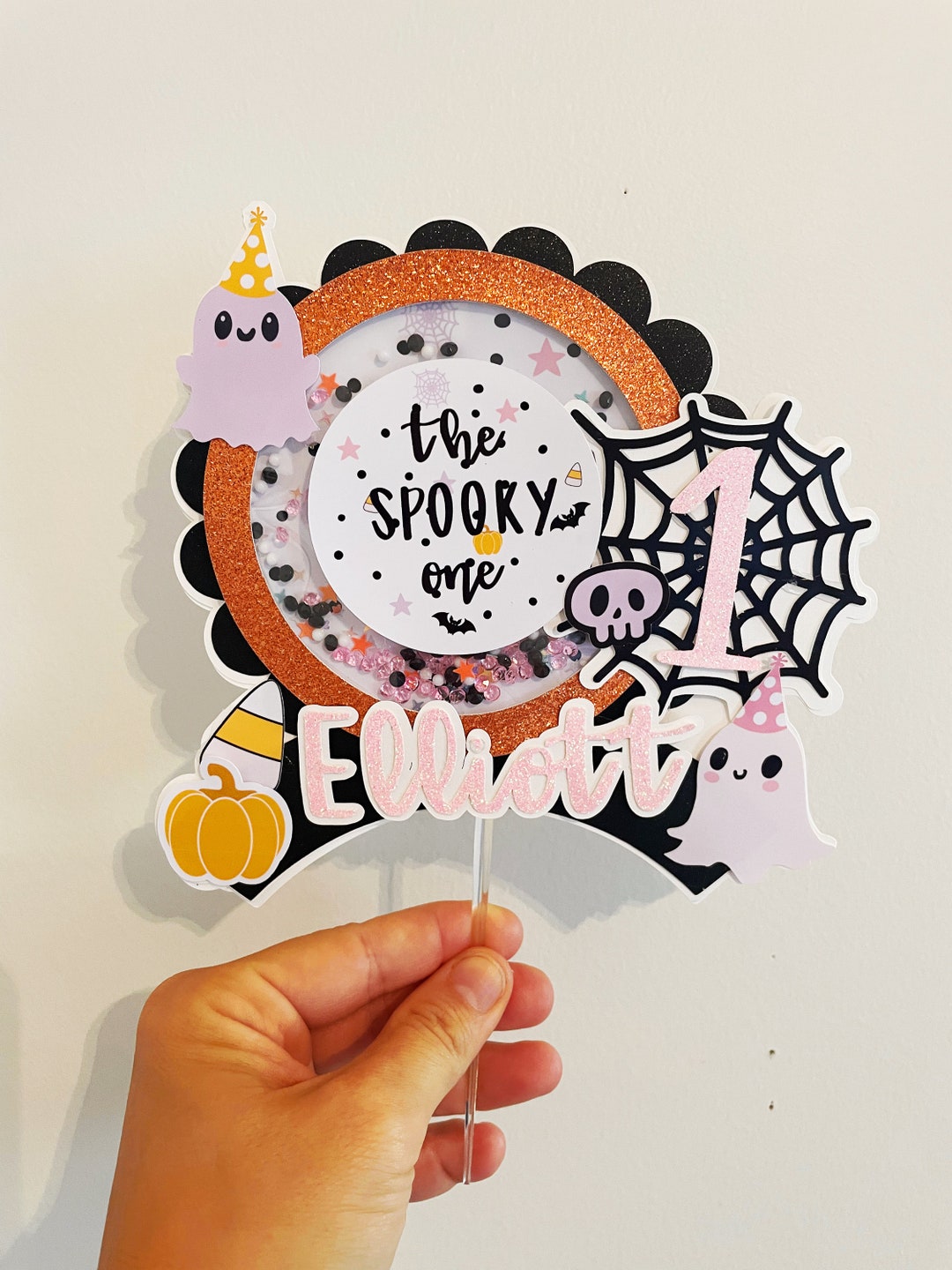 Spooky One Cake Topper- Spooky Smash Cake Topper - Spider Web Cake ...