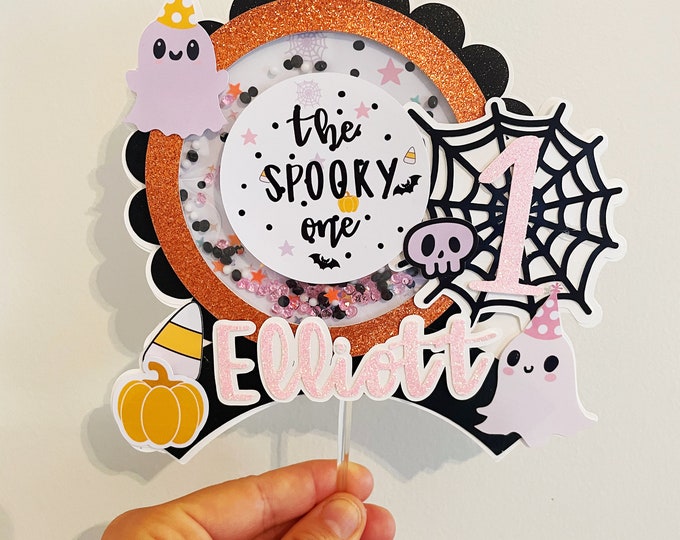 Spooky One Cake Topper Spooky Smash Cake Topper Spider Web Cake Topper ...