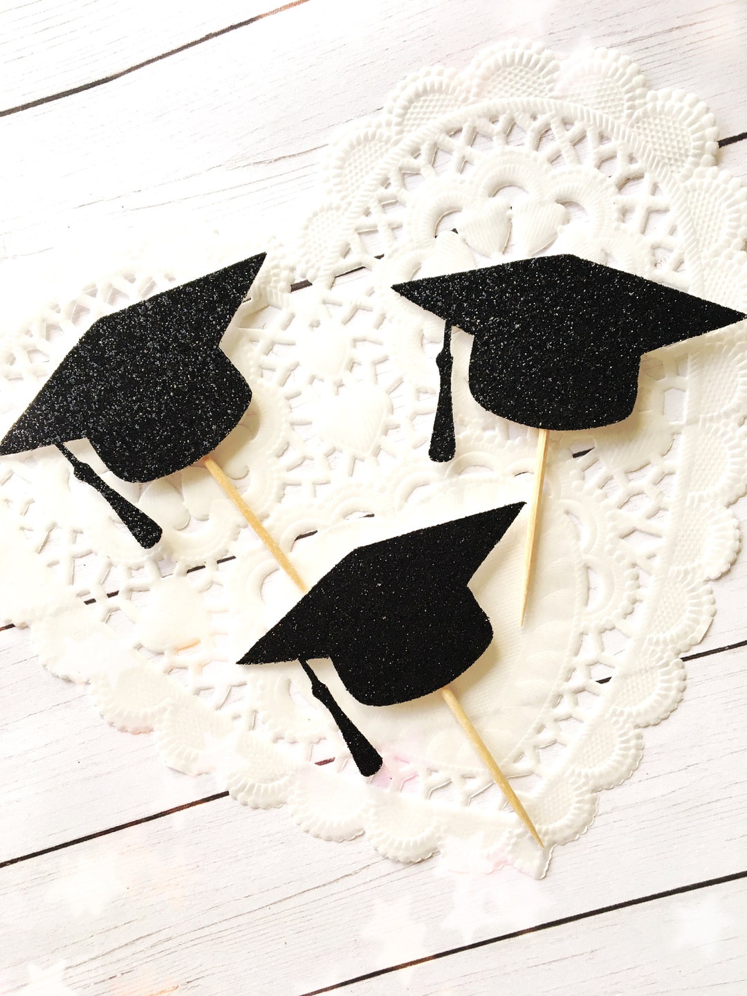 Graduation Hat Cupcake Toppers - Etsy