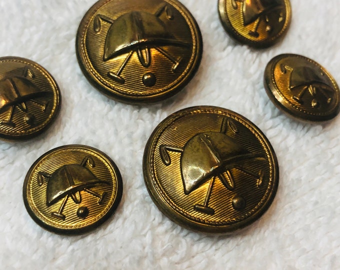Waterbury Button Set of 6 Polo Ralph Lauren Equestrian Polo Hat Gold ...