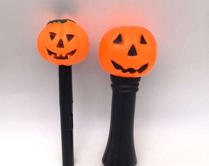 Vintage Halloween Pumpkin Blow Mold Flashlight Light Stick Wands Two - Etsy
