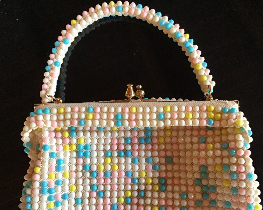 1960s Bubble Bead Bag/ Dots / Mod Purse - Etsy