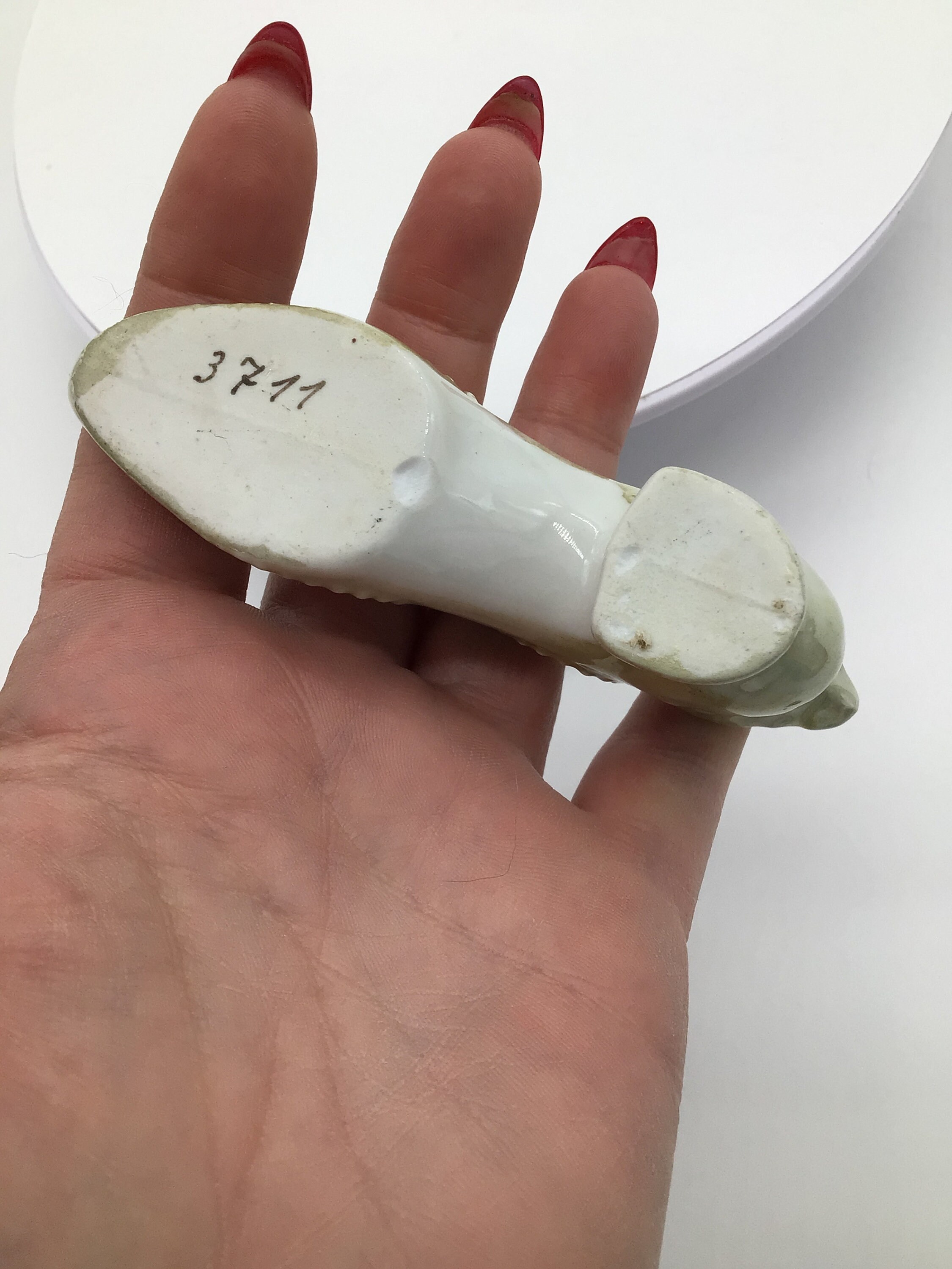 Vintage Porcelain Miniature Victorian Shoe Number 3711 Pearlescent ...
