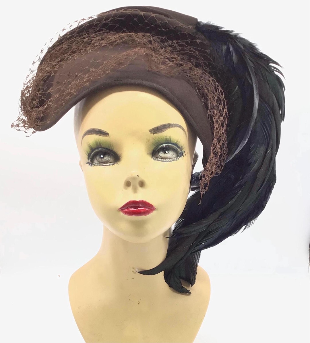 Showstopper Cherry & Webb Co Lawarance Mass. Gorgeous Black Rooster ...