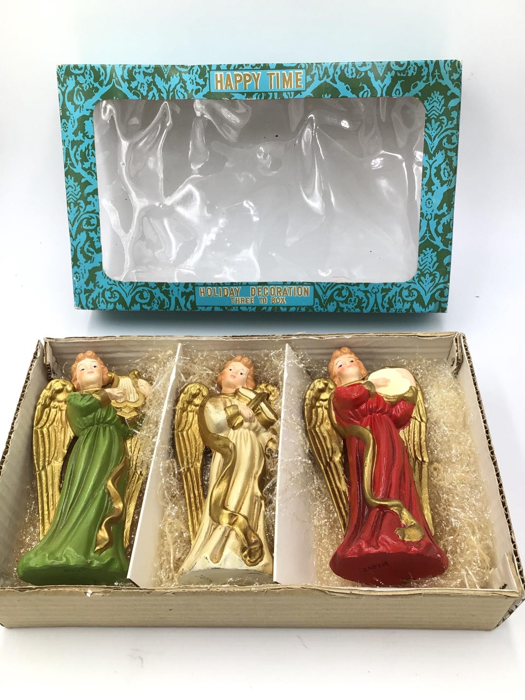 Vintage Ceramic Angels Musical Instrument Set of 3 Japan 1950’s Mid ...