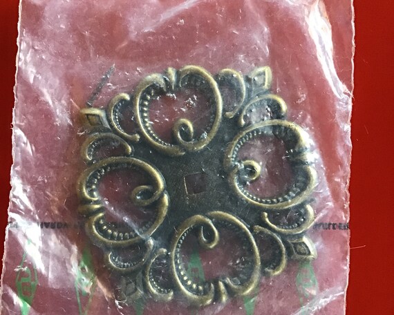 Square Hardware Metal Back Plate Filigree Dresser Door Pull | Etsy
