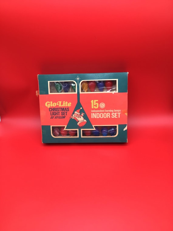 Glo lite Christmas set by hy glow 15 burning indoor lamps C7 | Etsy