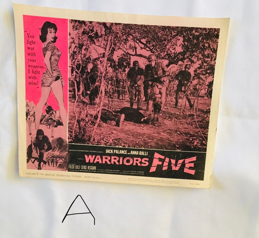 Warriors Five Starring Jack Palance and Anna Ralli 1962 Vintage Cinema ...