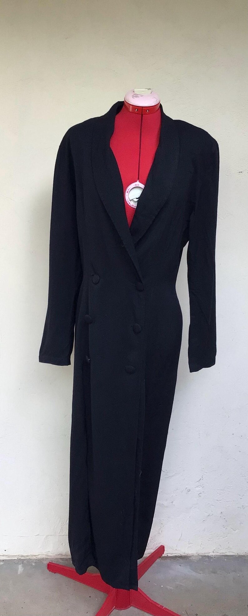 Black Cabaret Showgirl Burlesque Coat Tops and Tails Tuxedo Jacket ...