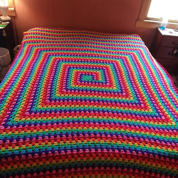Never Ending Granny Square - Etsy Never Ending Granny Square - Etsy