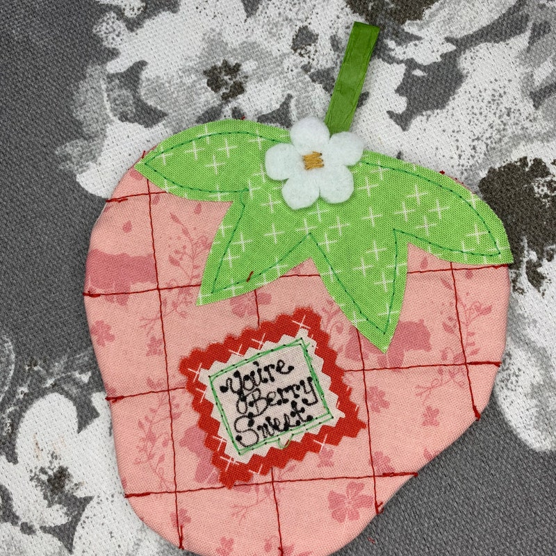 Strawberry Coaster - Etsy