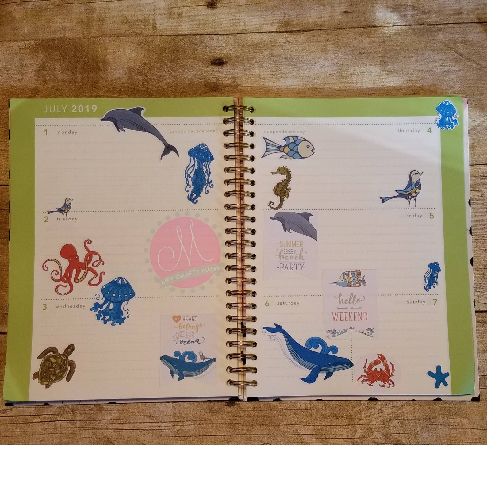 Planner Ocean Themed Stickers - Etsy