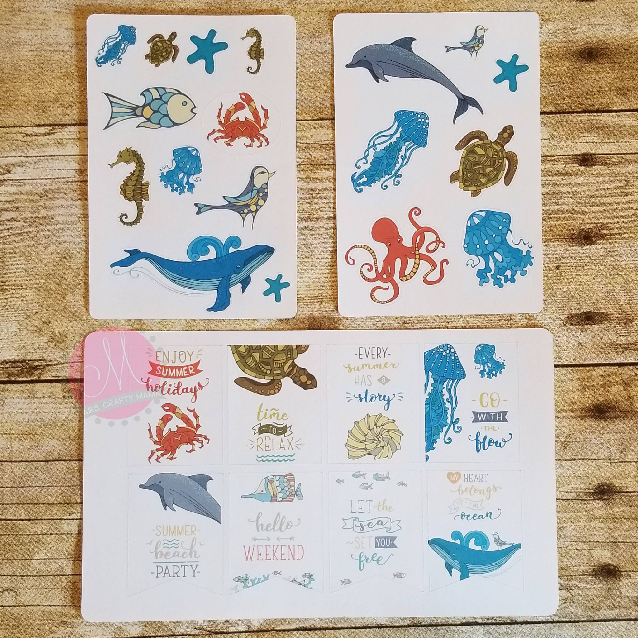 Planner Ocean Themed Stickers - Etsy