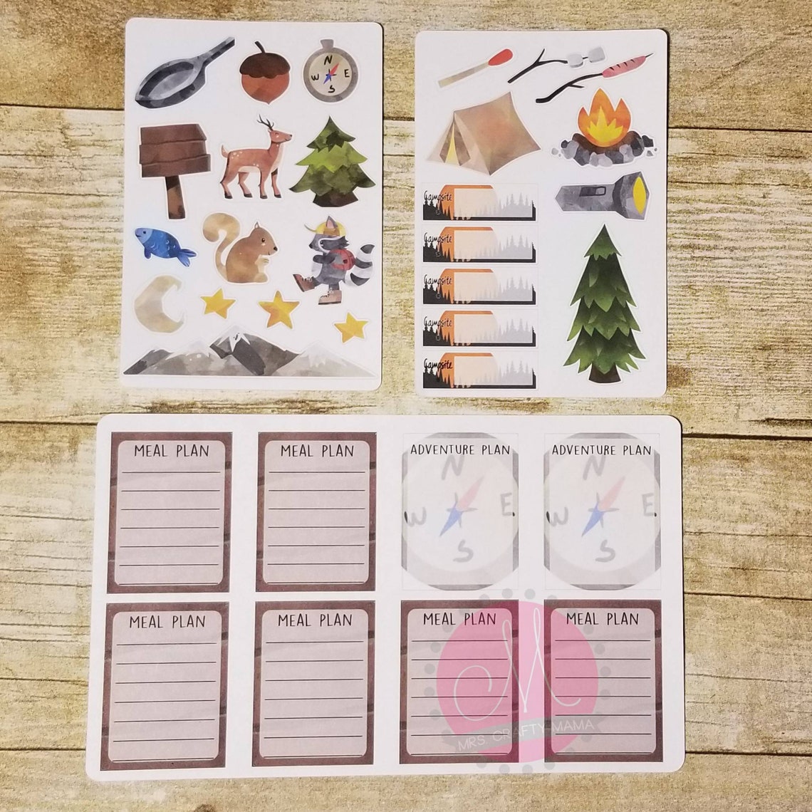 Planner- Camping Outdoor Themed Stickers - Etsy