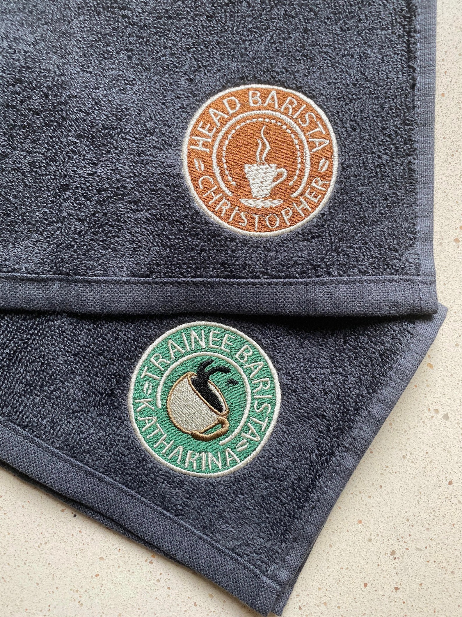 Trainee Barista Personalised Coffee Bar Towel - Etsy