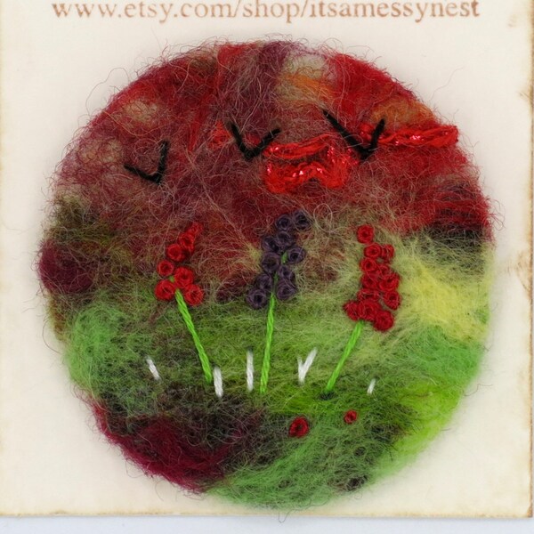 Needle Felted Brooch - Etsy UK