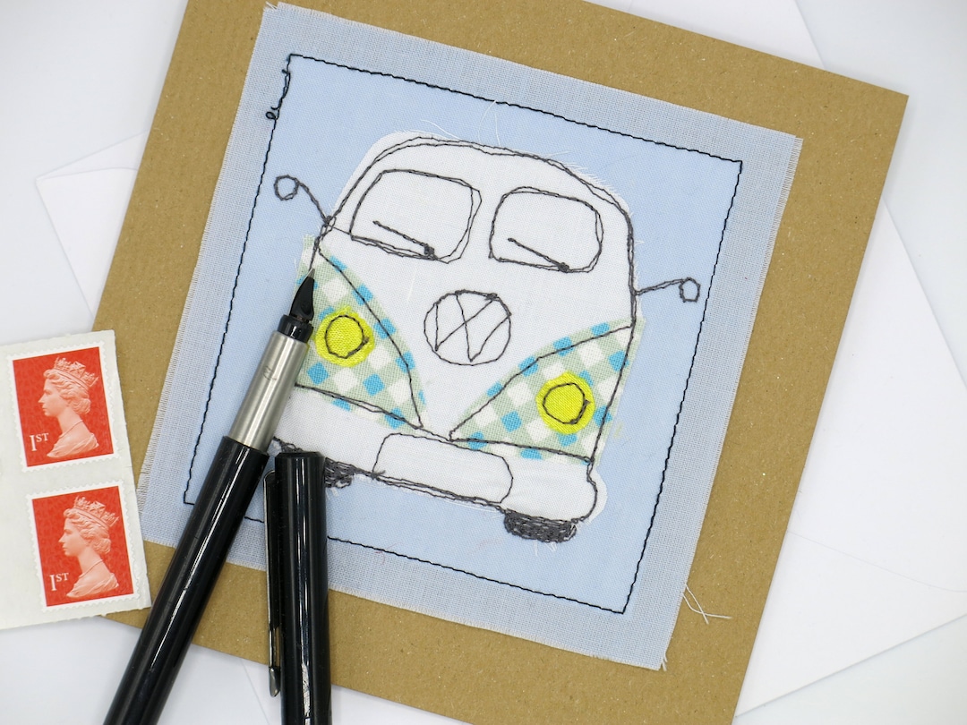 Vw Camper Van Greeting Card Uk Seller - Etsy