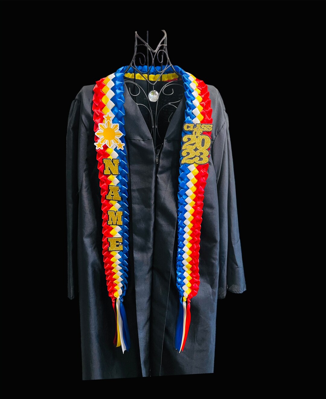 Personalized Philippines Graduation Lei, Philippines, Graduation Lei ...