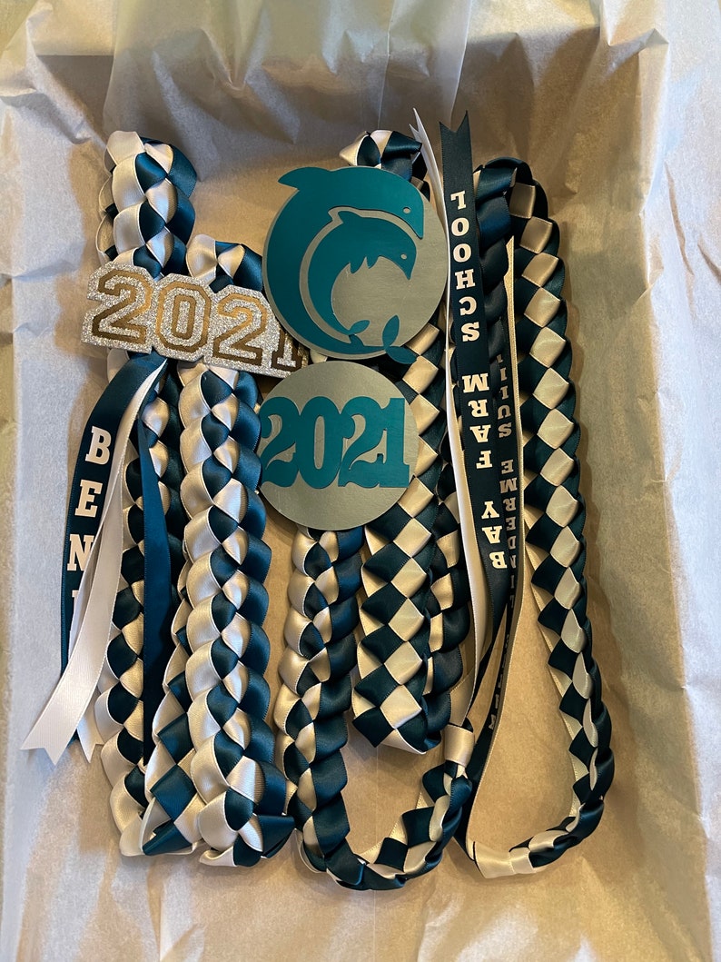 Personalized Ribbon Lei Graduation Lei Graduation Promotion | Etsy