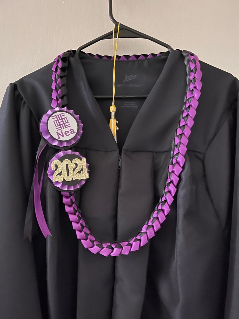 Personalized Ribbon Lei Graduation Lei Graduation Promotion | Etsy