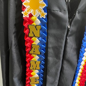 Personalized Philippines Graduation Lei, Philippines, Graduation Lei ...