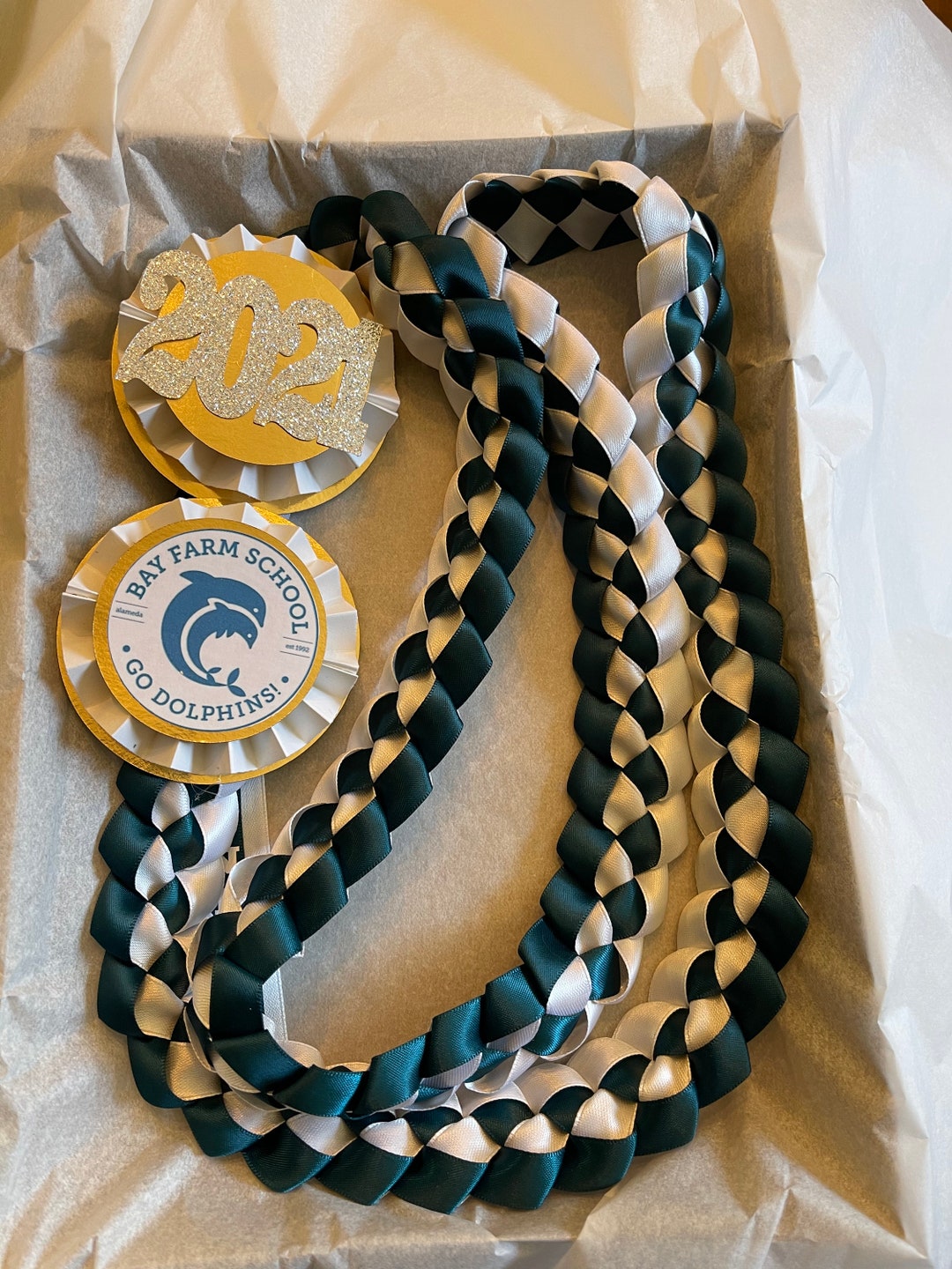 Personalized Ribbon Lei, Graduation Lei, Graduation, Promotion Lei ...